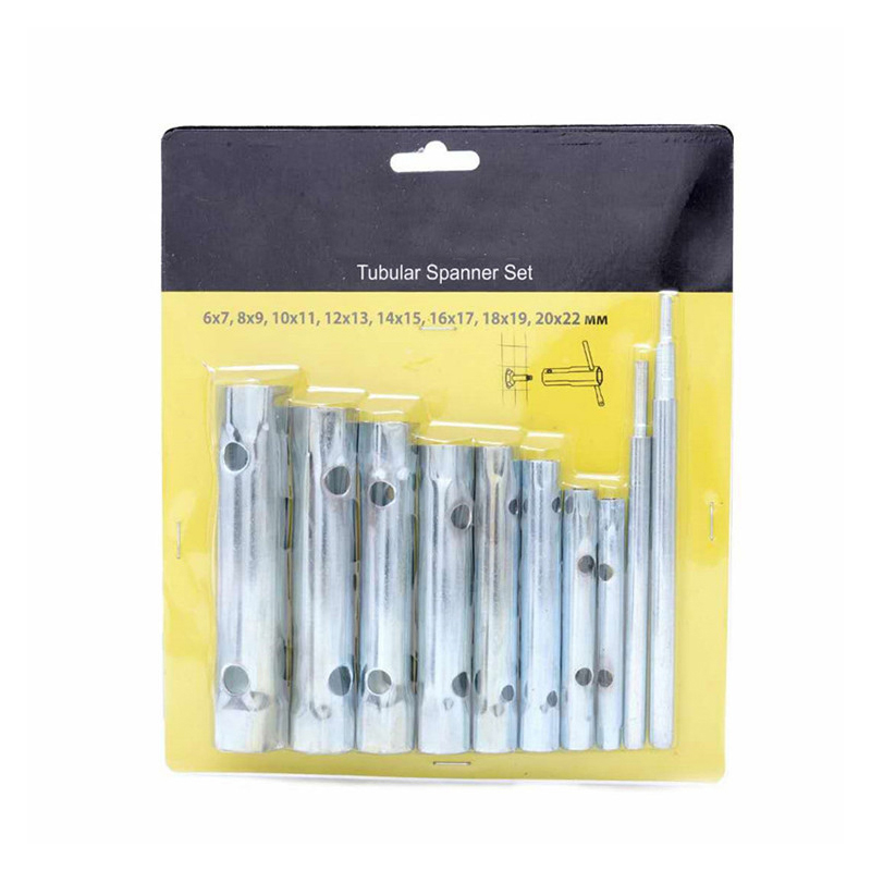 10Pcs 6mm-22mm Tubular Box Spanner Tube Spanner Wrench Socket Set