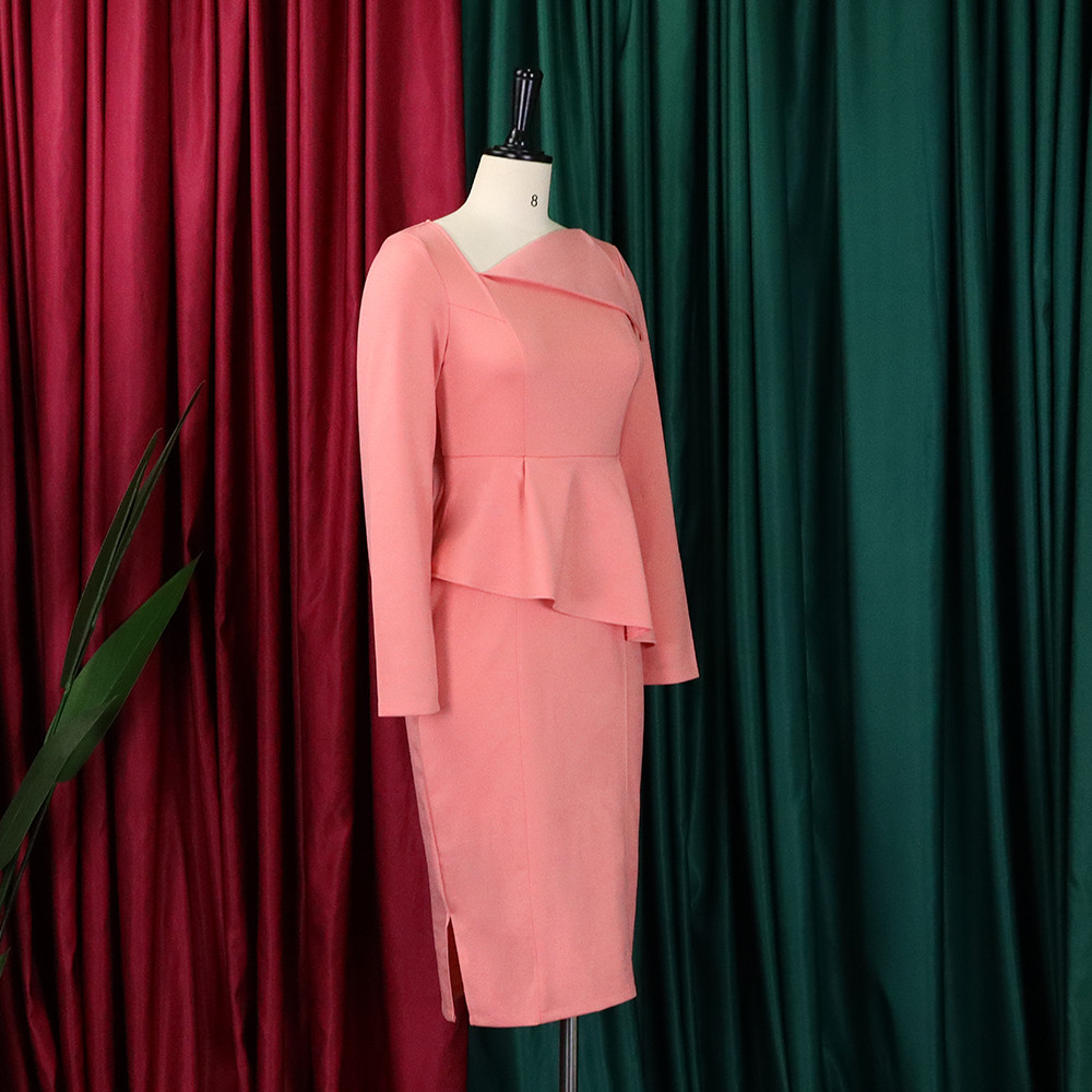 Wholesale Plus Size African Women Fall Slash Shoulder Elegant Long ...