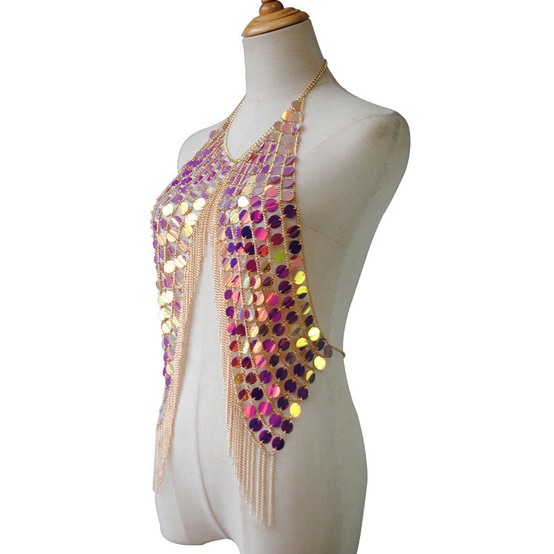 Wholesale Accessories Style Body Chains Glow Sequin Straps Body Chain ...