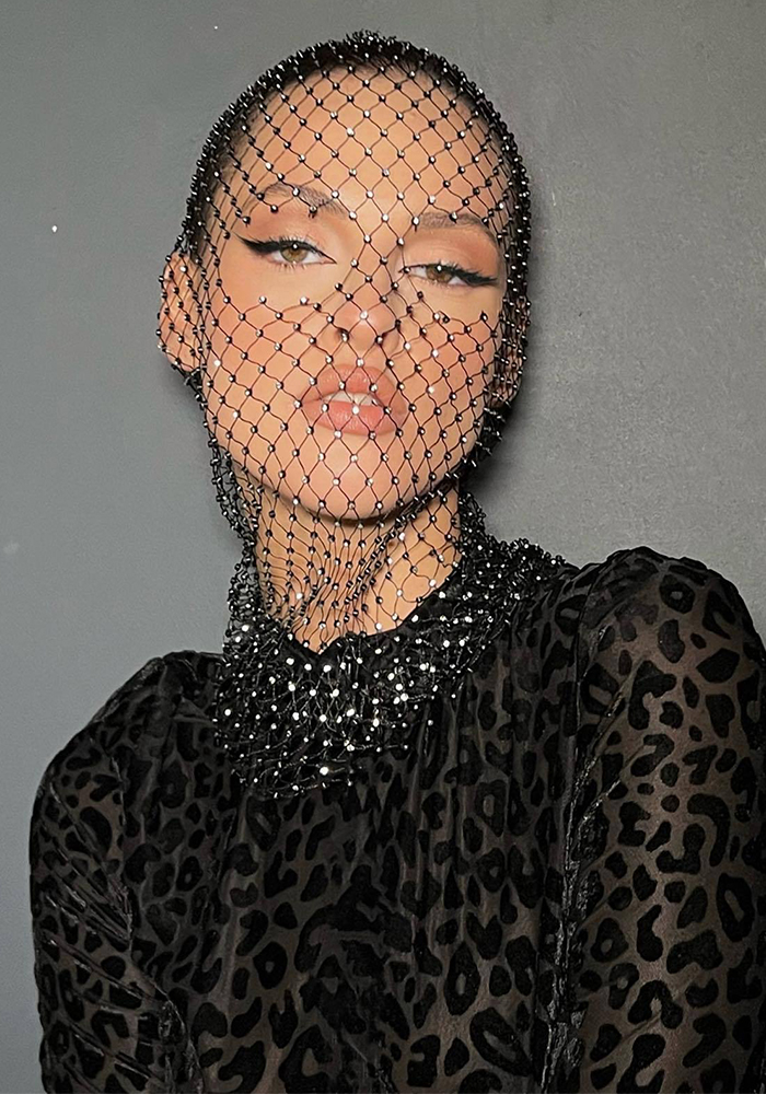 Wholesale Carnival Party Diamond Fishnet Hood Hat | Global Lover