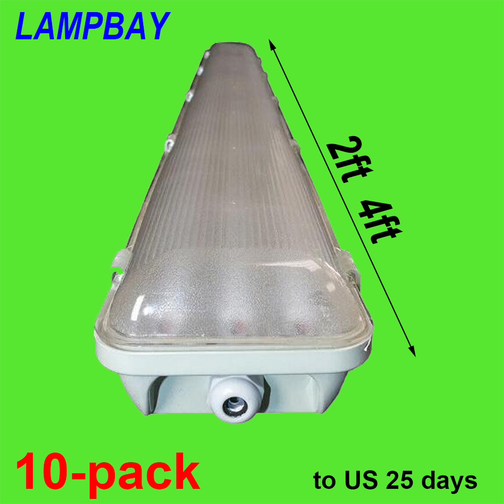10-pack Vapor proof LED lamp 2 feet 36W and 4 feet 72W batten light ...