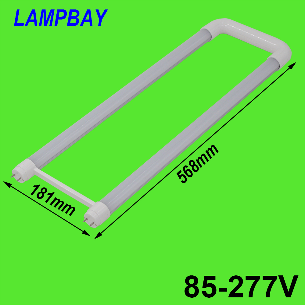 U shaped LED Tube Bulb 2Ft 20W 2400LM Triac Dimmble T8 G13 square ...