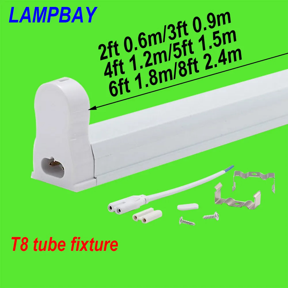 LED Tube Light Fixture 2ft(0.6m) 3ft(0.9m) 4ft(1.2m) 5ft(1.5m) 6ft(1.8m ...