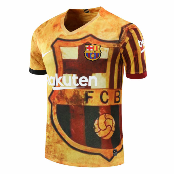 US$ 15.80 - Mens Barcelona Short Training Jersey Yellow 2020/21 - www ...