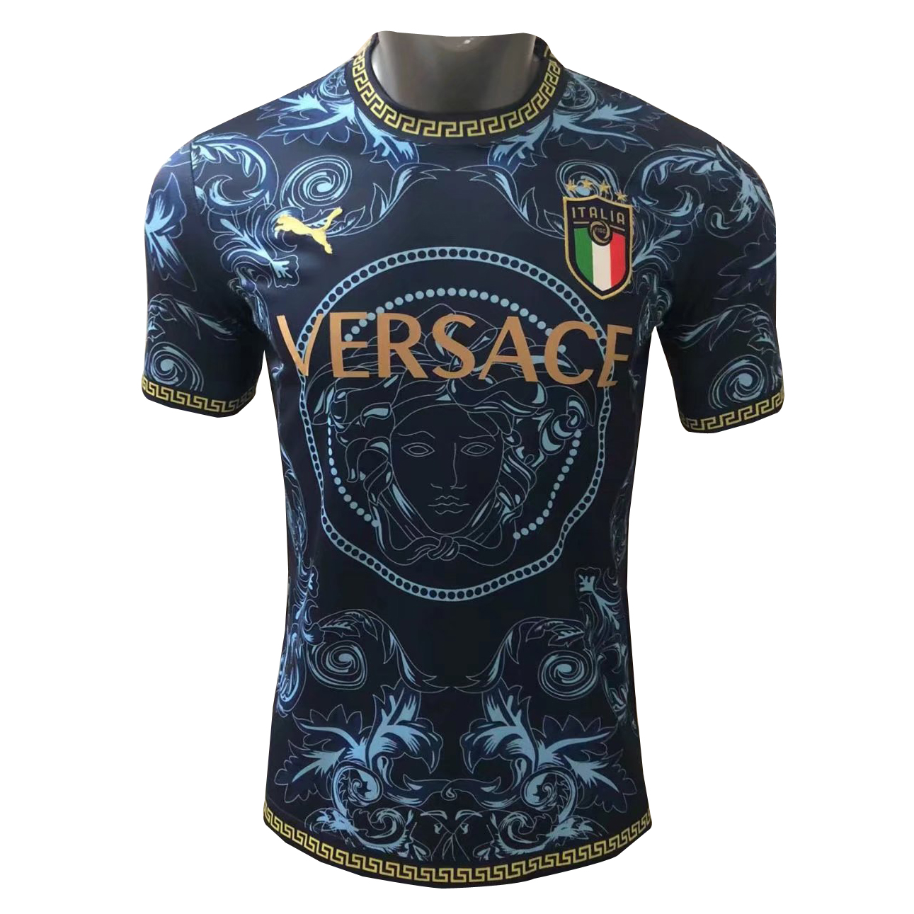 US$ 16.80 - Mens Italy x Versace Special Edition Jersey Blue 2022 - www ...
