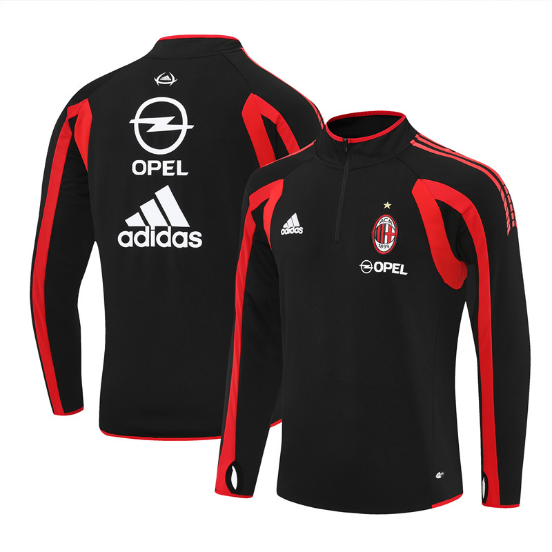 US$ 22.80 - Mens AC Milan Retro Training Top Black 2005/06 - www ...