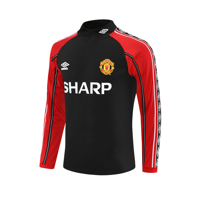 US$ 22.80 - Mens Manchester United Retro Training Top Black 1998/99 ...