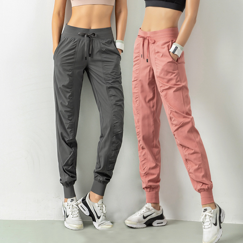 US$ 8.80 - Loose Sports Pants Women Running Yoga Pants Pocket Elastic ...