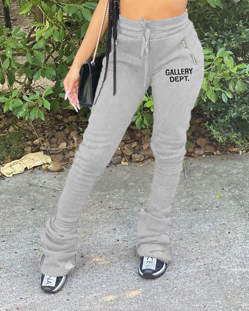 US$ 11.69 - High Waist Wholesale Sporty Stack Pants - www.dobikinis.com