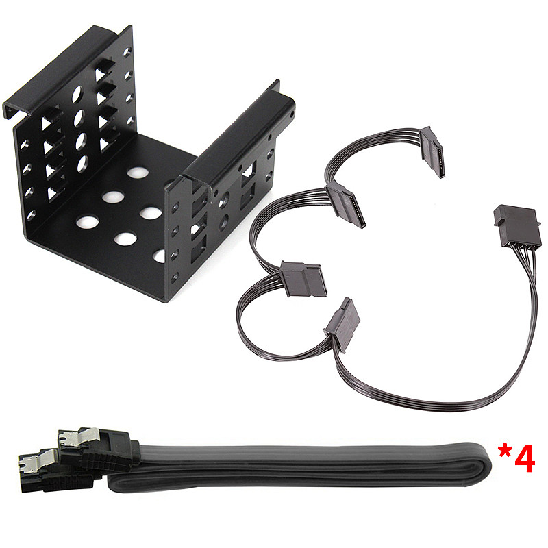 XT-XINTE 4-Bay 2.5 Inch to 3.5 Inch Hard Drive Caddy Internal Mounting ...