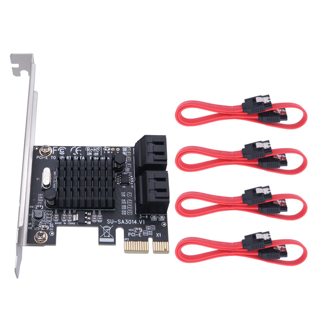 XT-XINTE PCIE to SATA Card PCI-E Adapter PCI Express to SATA3.0 ...