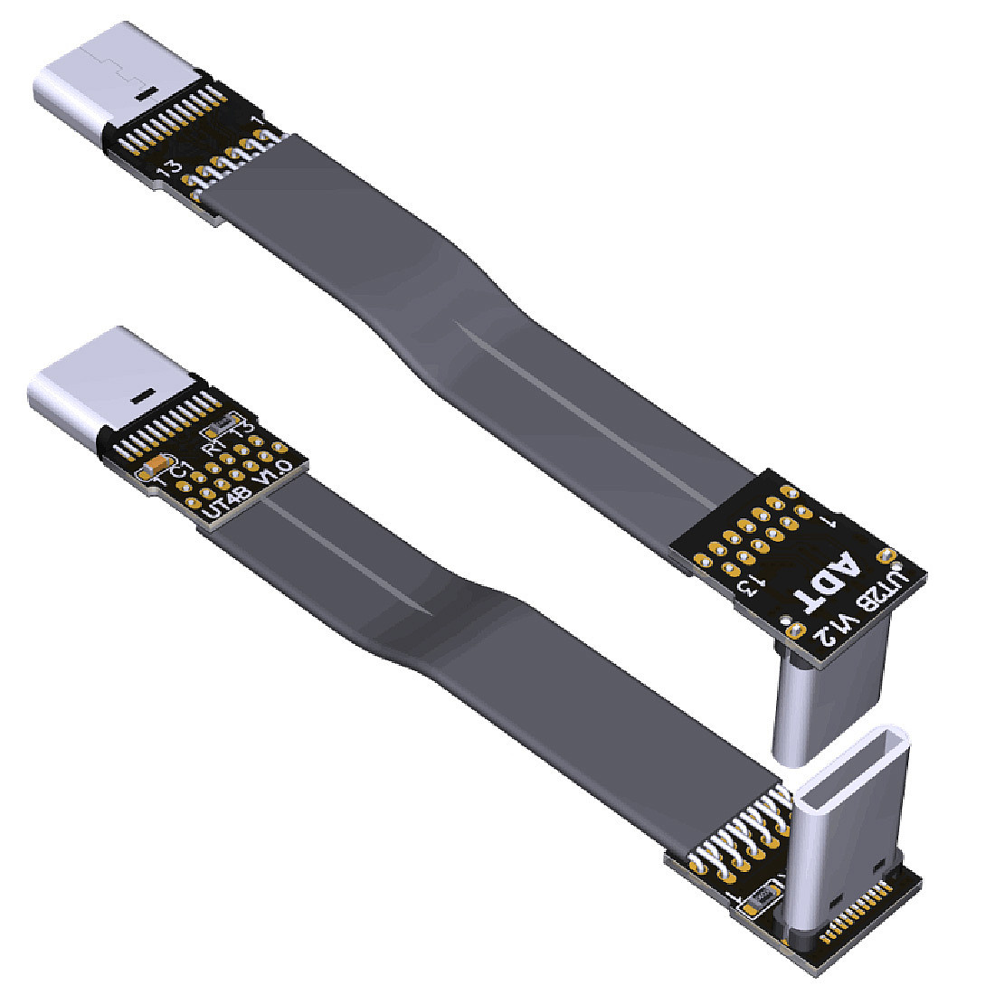 ADT-Link USB 3.1 Type C To Type C Extension Cable Shield FPV FPC Ribbon ...