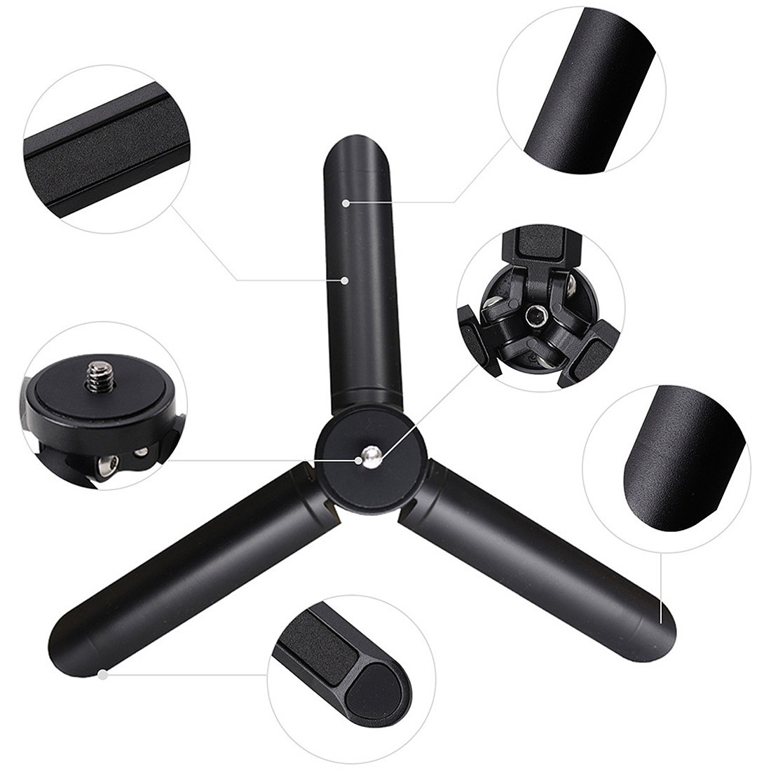 US$ 4.42 - BGNING Portable Volg Live Broadcast Mini Desktop Tripod ...