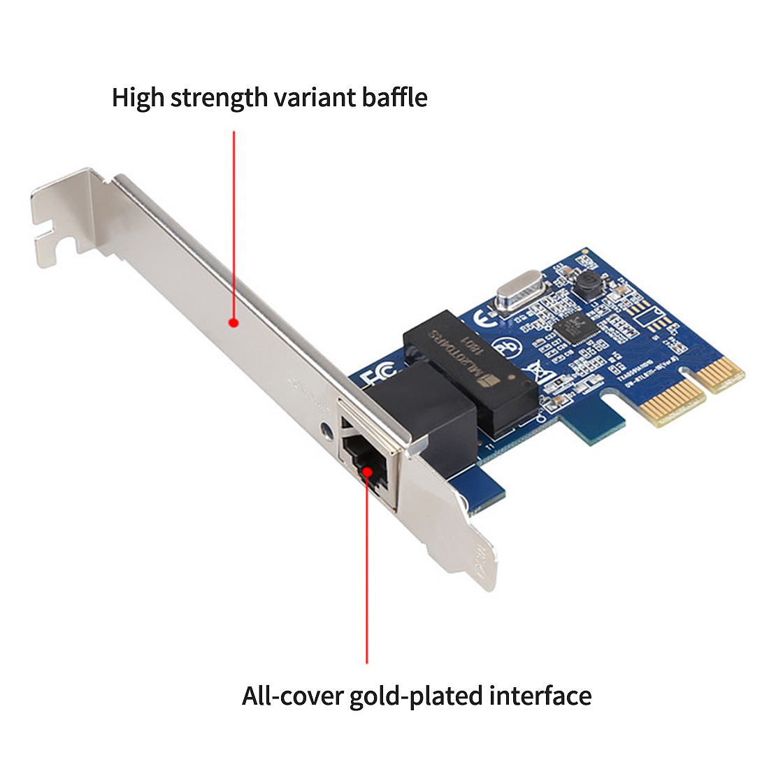 XT-XINTE PCI Express PCI-E Network Card 1000Mbps Gigabit Ethernet 10 ...
