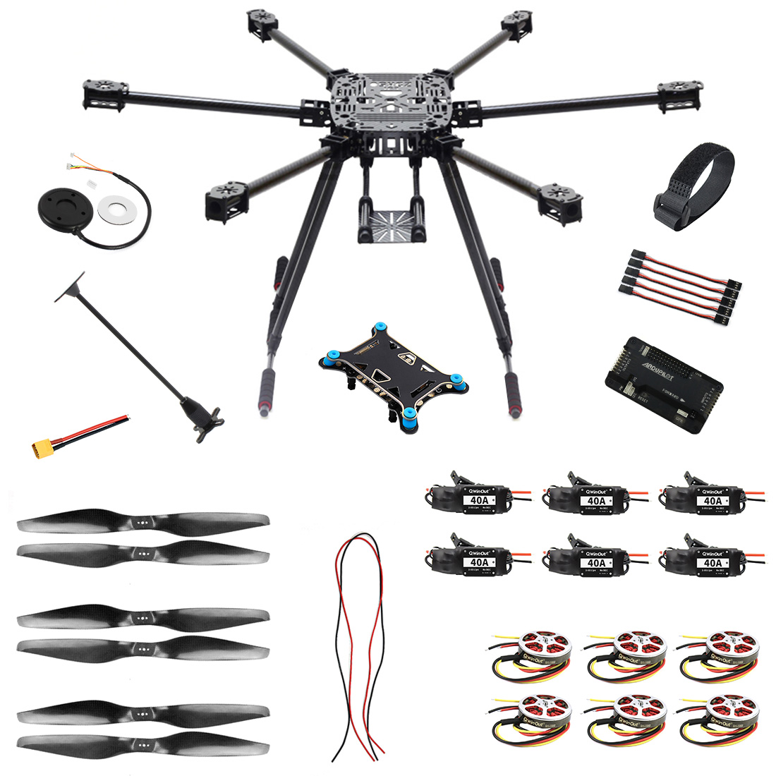 US$ 308.25 - QWinOut ZD850 DIY Drone Kit 850mm Full Carbon Fiber ...