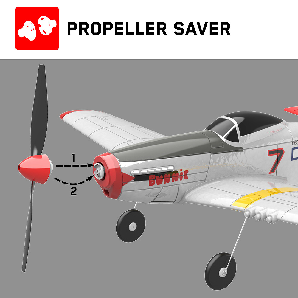 Eachine Mini P-51D EPP 400mm Wingspan 2.4G 6-Axis Electric RC Airplane ...