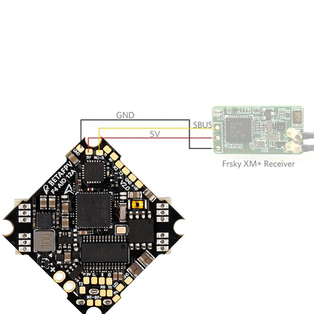 BETAFPV F411 F4 2-4S AIO Brushless Flight Controller 12A V2 (BLHeli_S ...