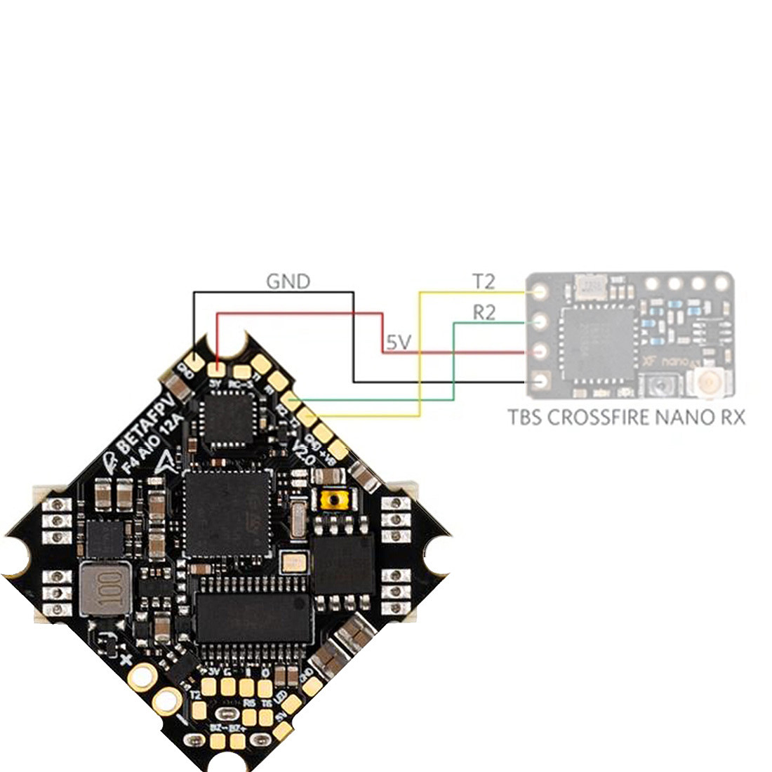 BETAFPV F411 F4 2-4S AIO Brushless Flight Controller 12A V2 (BLHeli_S ...