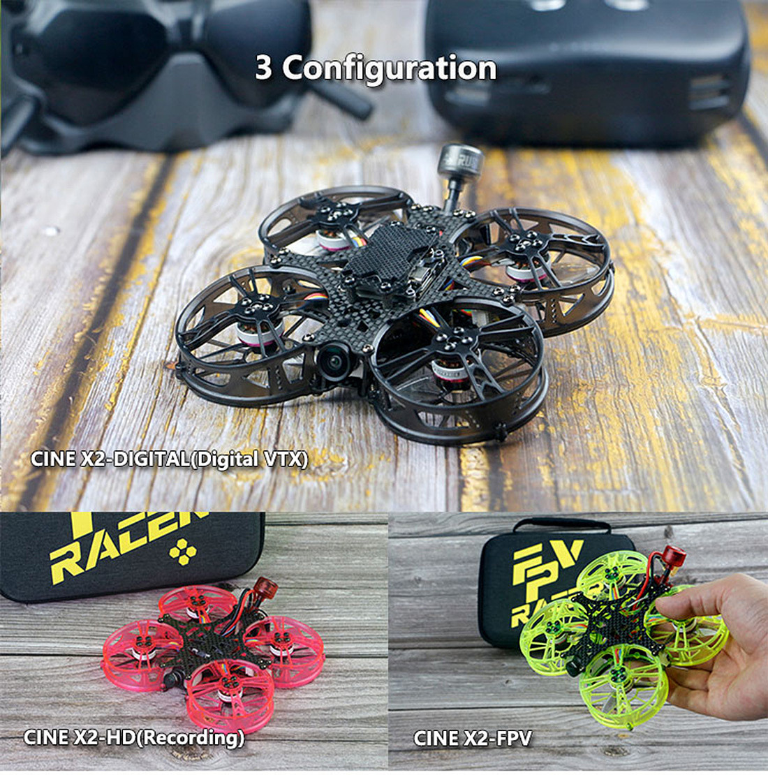US$ 160.35 - FPVRACER Cine X2 FPV Quad PNP F4 FC AIO 25A ESC Runcam ...