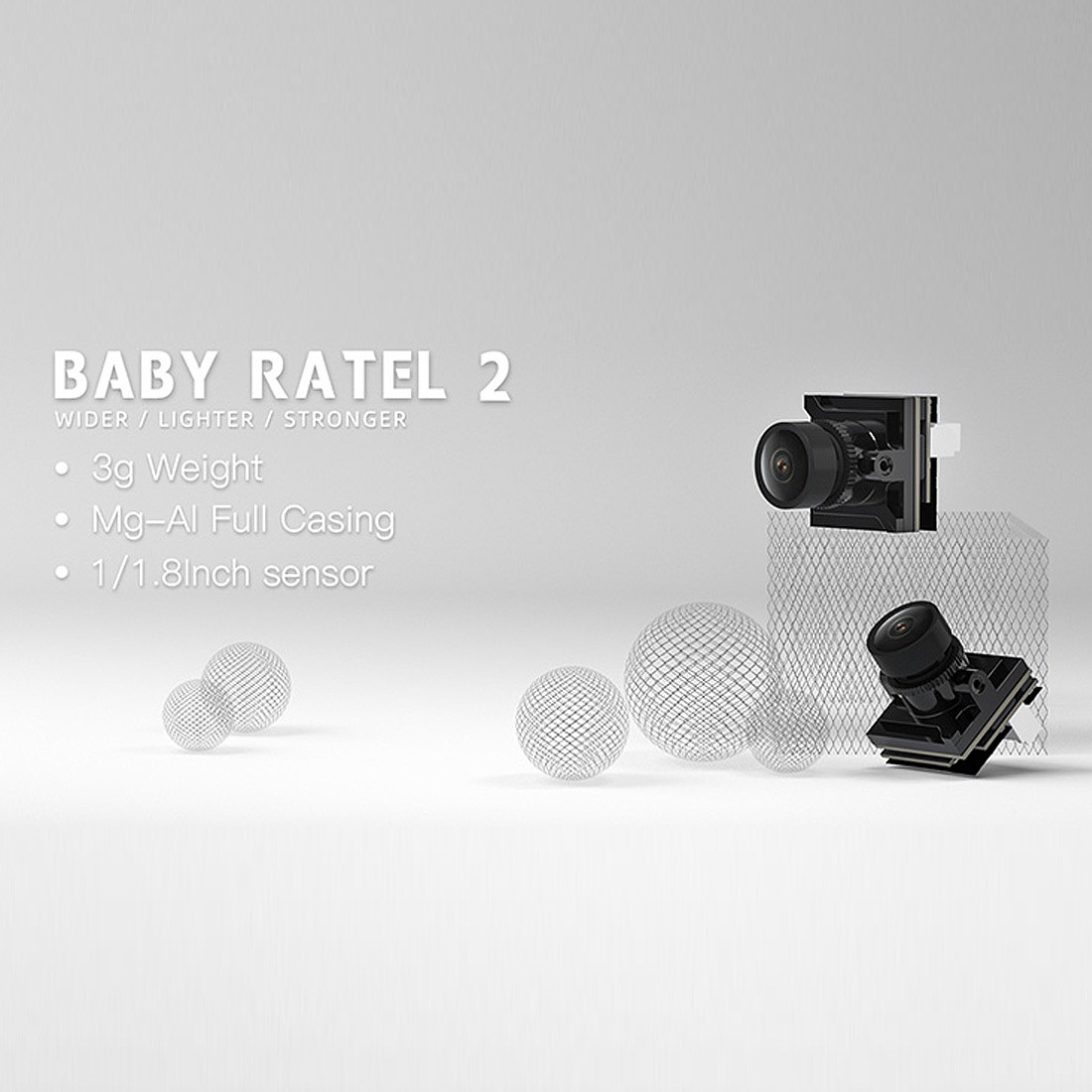 Caddx Baby Ratel 2 1/1.8 inch Starlight HDR Sensor 1200TVL Low Latency ...