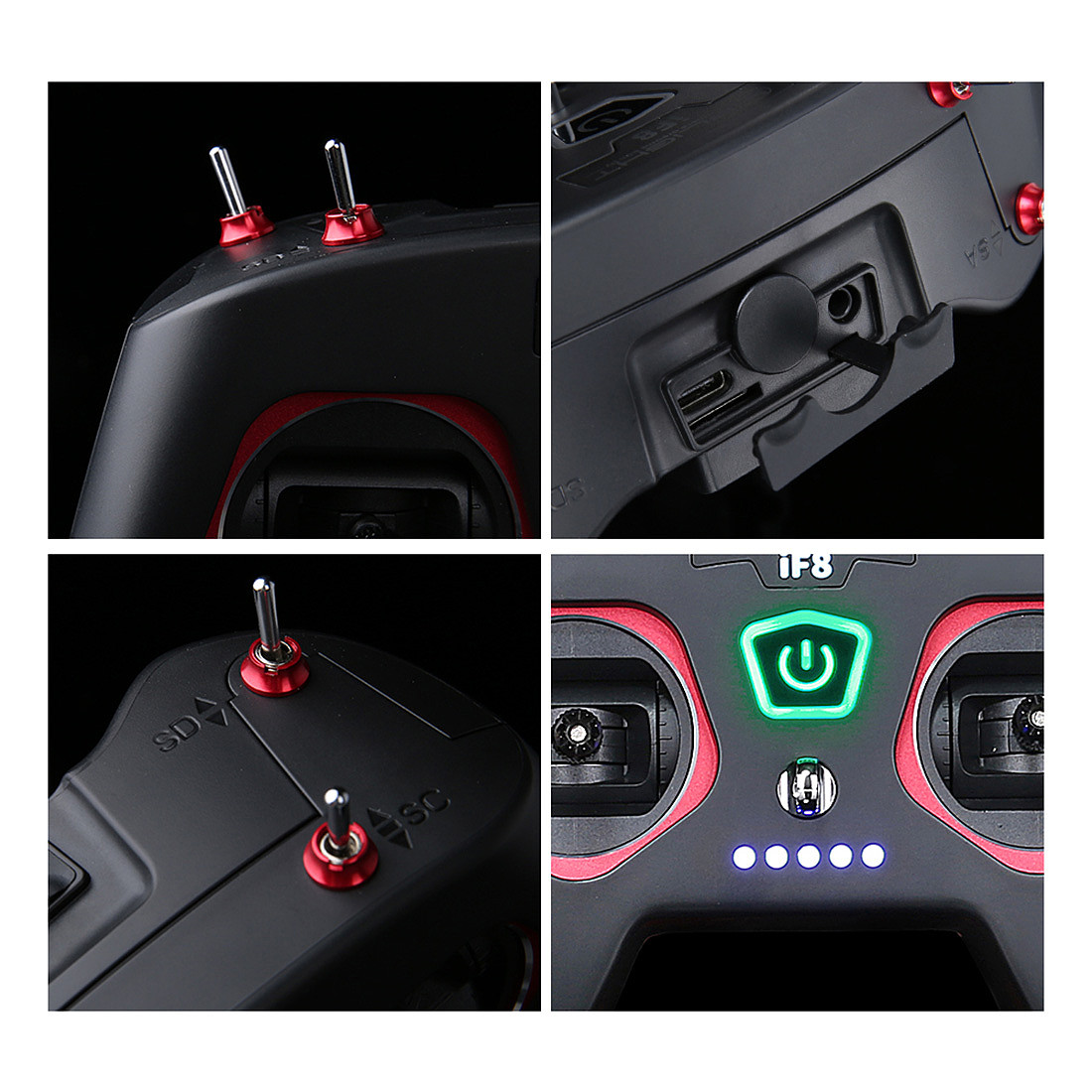 iFlight IF8 2.4G 8 Channels OpenTX Frsky D8 with 2s 550mAh Battery ...