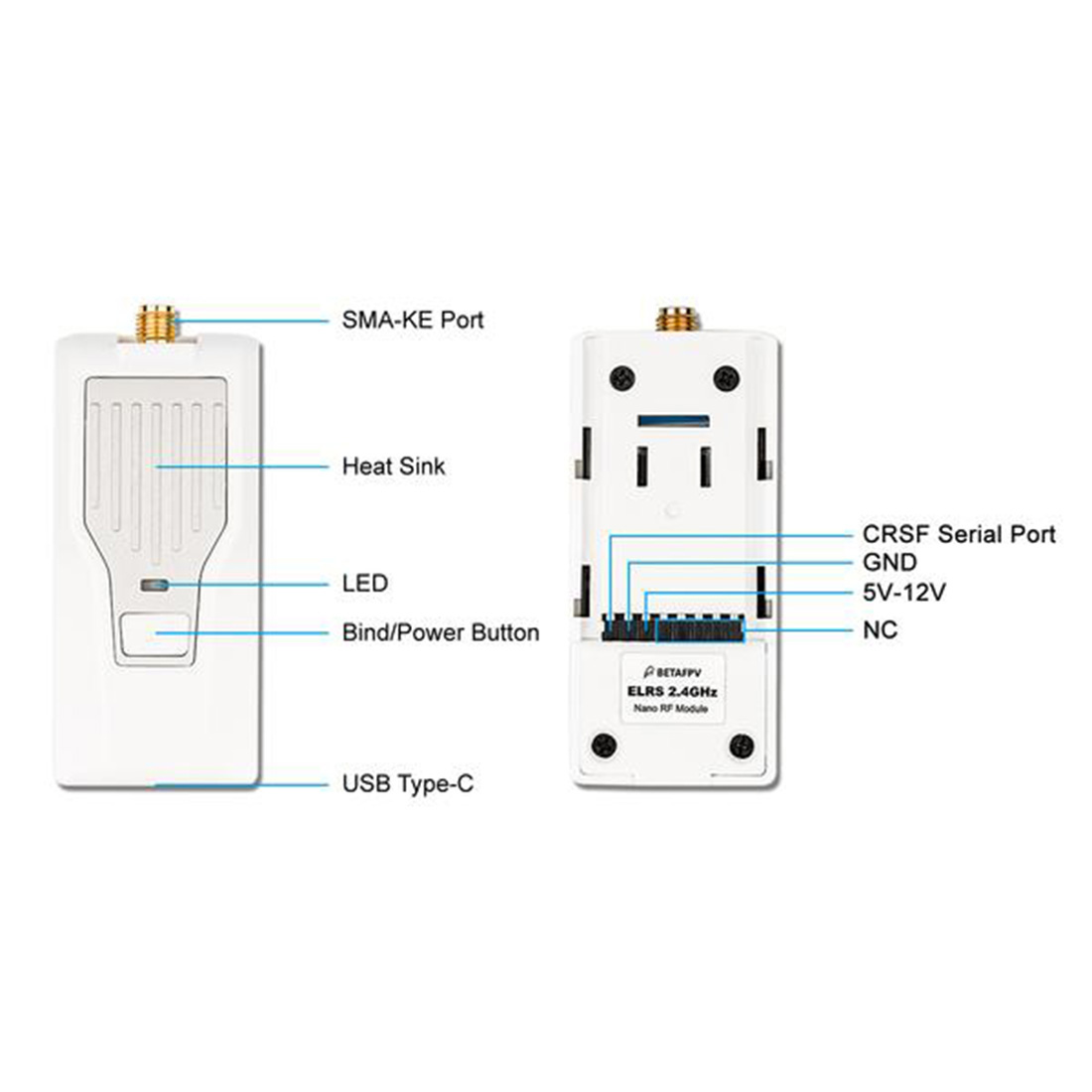US$ 33.79 ~ US$ 37.54 - BETAFPV ELRS Nano TX Module 2.4G 915MHz 868MHz ...