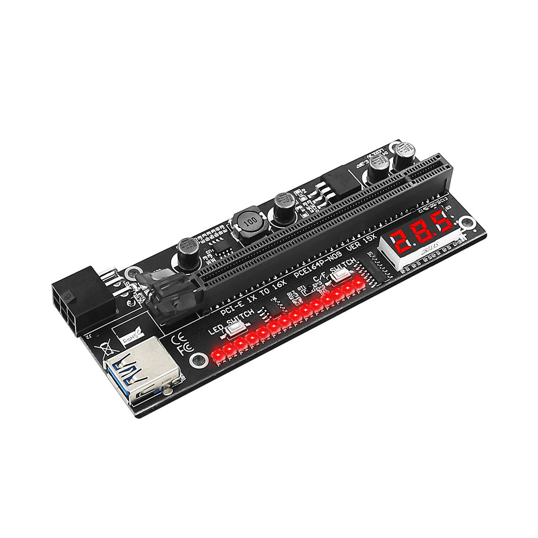 US$ 6.29 ~ US$ 6.99 - PCIE Riser 1x to 16x Graphic Extension Card with ...