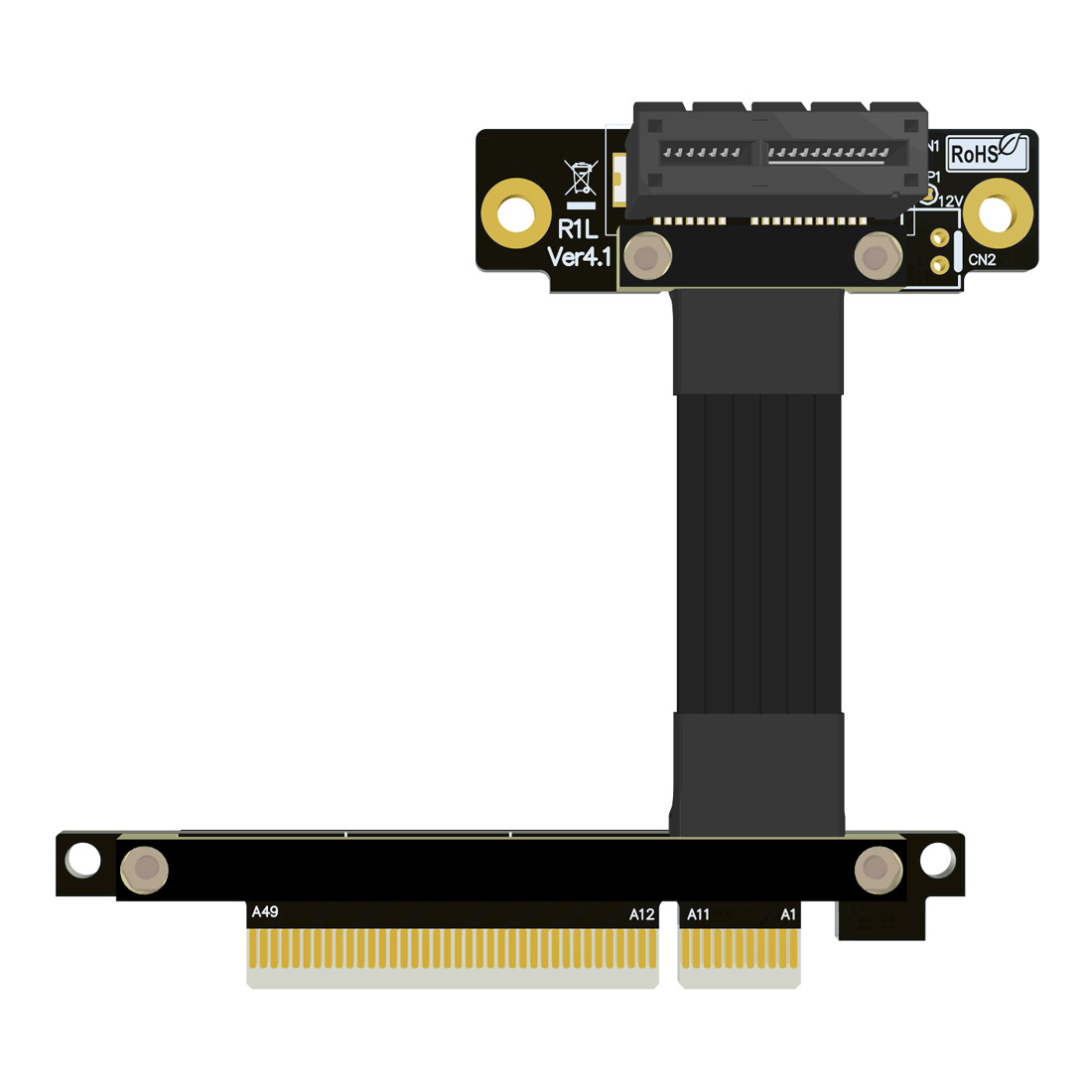 US$ 17.99 - PCIe 4.0 x1/x4 To x8 Extension Riser Cable 90/180 Degree ...