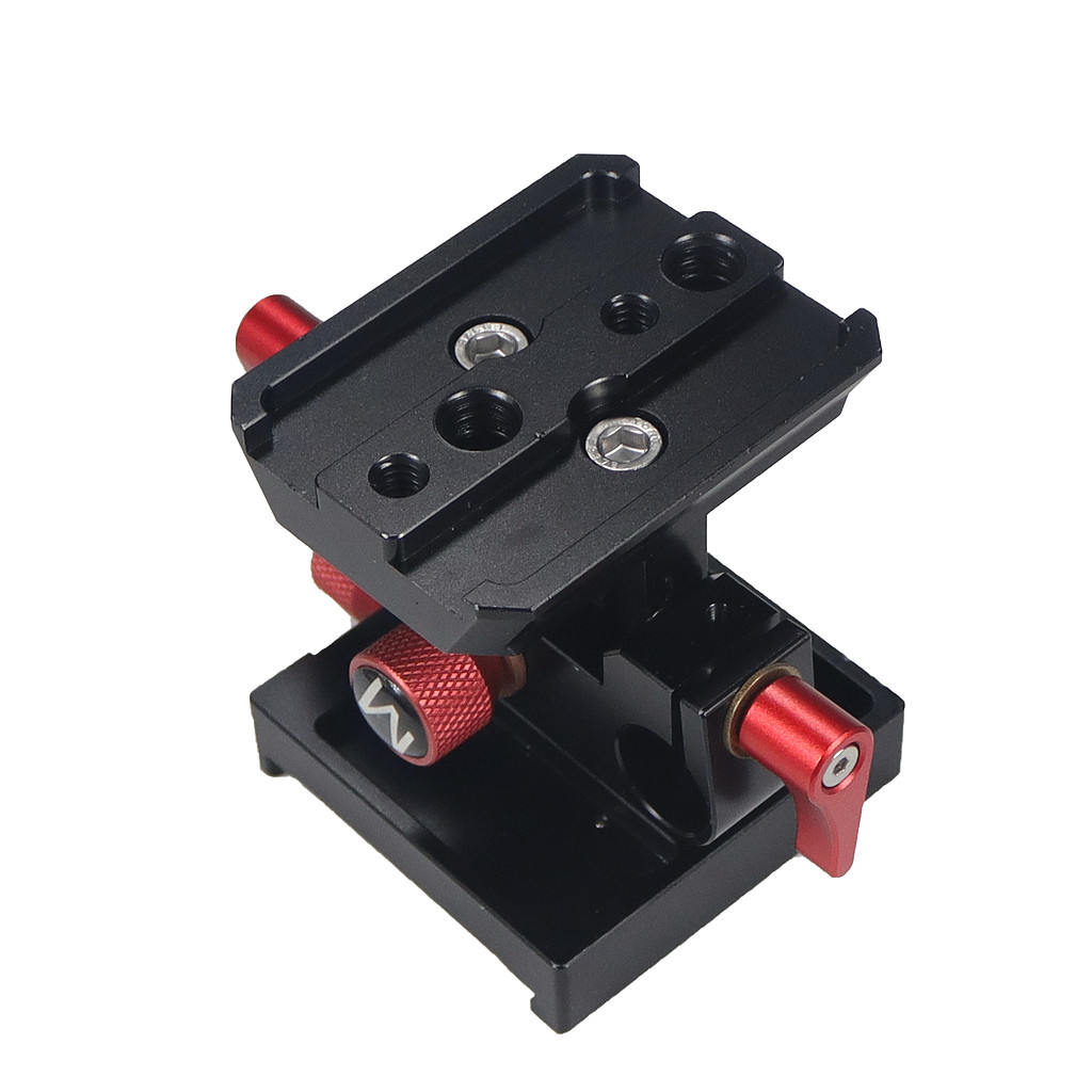 Universal Camera Base Plate, 15mm Rail Rod Support System with 1/4 3/8 ...