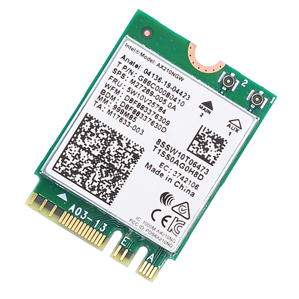 US$ 13.59 - Dual Band Intel AX210 Wireless AX210NGW 2.4Gbps 802.11AX ...