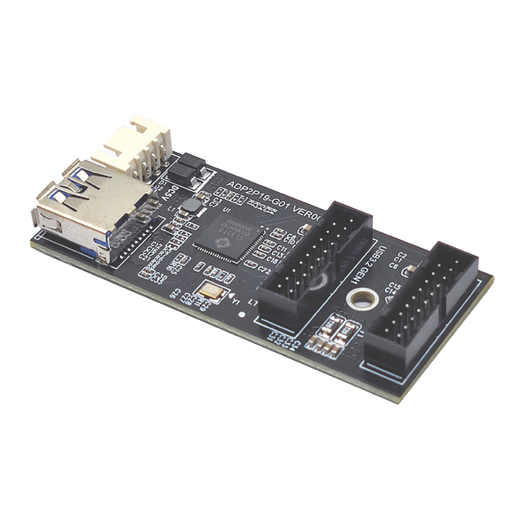 19pin to Type E + 19Pin Motherboard 1 to 2 Splitter USB 3.2 GEN 1 Hub ...