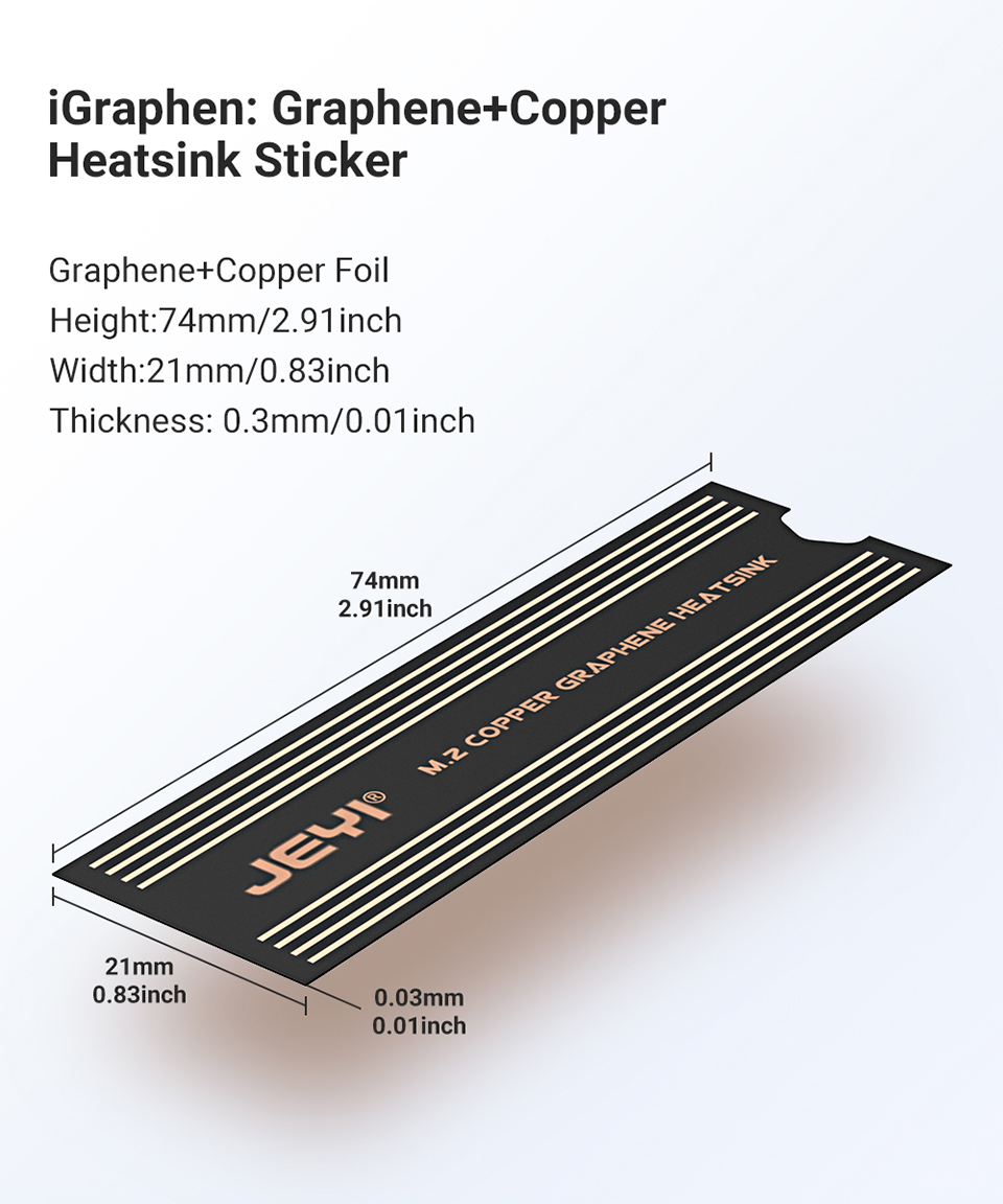 US$ 1.78 ~ US$ 1.98 - M.2 SSD Heat Sink Dual-Layer Graphene and Copper ...