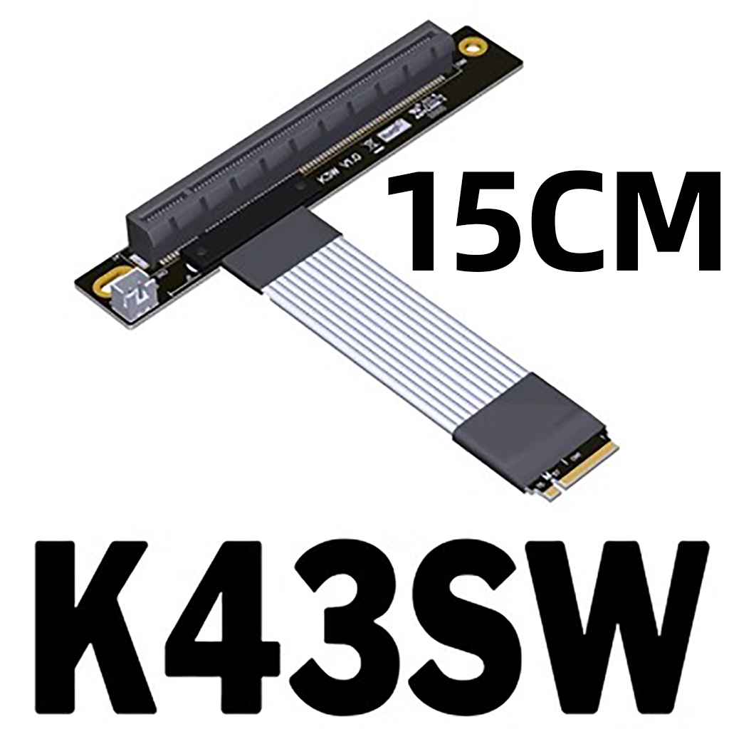 US$ 41.25 - K43 M.2 NGFF NVMe to PCIE 16X 4.0 Riser Cable PCIe x16 ...