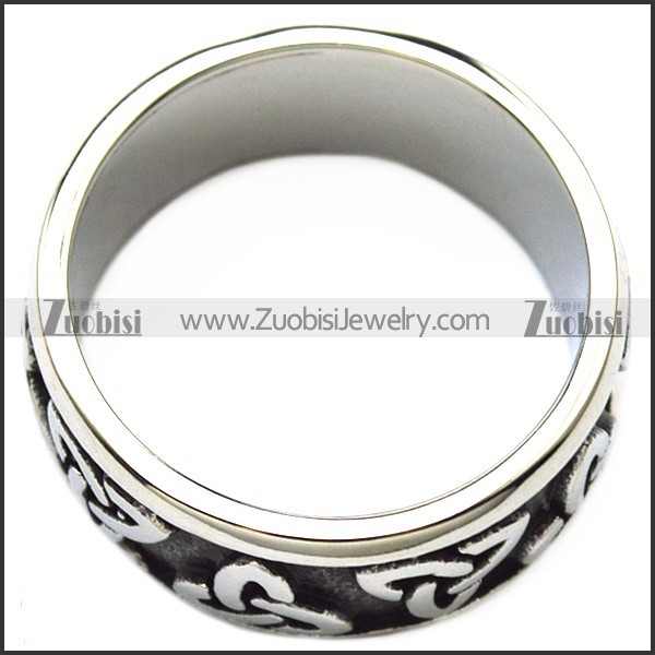 stainless steel viking ring r003267 - Zuobisi Jewelry