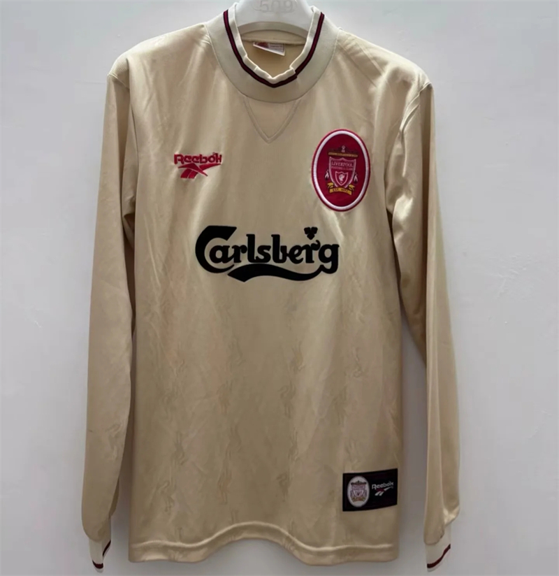 Long sleeve 96-97 Liverpool Away Retro Jersey Thailand Quality Soccer ...