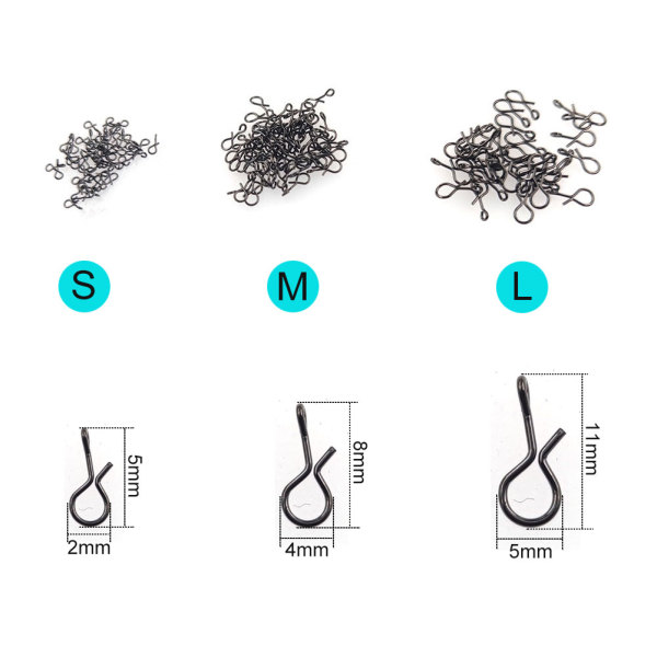 Fly Clips No-Knot Fast Snaps Fly Fishing Snap No Knot Snaps Quick ...
